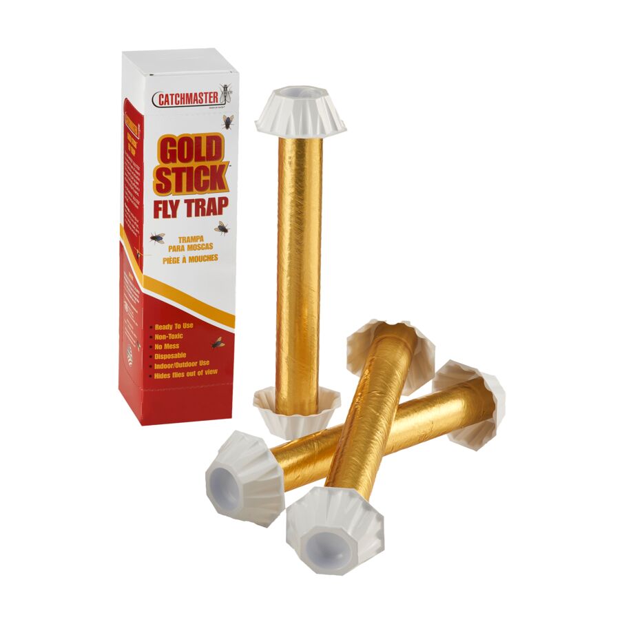 Gold Stick Fly Traps, 12-Count – CatchmasterPRO